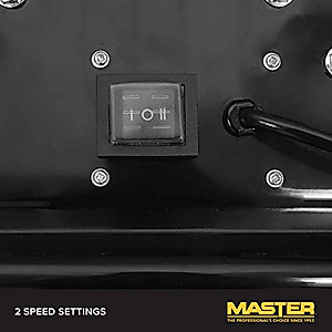 MASTER 24 Inch Industrial High Velocity Barrel Fan - Direct Drive, All-Metal Construction with Steel-Coated Safety Grill, 2 Speed Settings, Tiltable (MAC-24DCT)