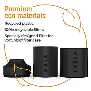 vonSploof Personal Air Filter To Trap Smoke & Odor - Easy To Use & Long Lasting Replacement Smoke Filter up to 500+ uses I Eliminate Smoke For Your Buddy and You with Smoke Catcher I Sploof Vaporizer