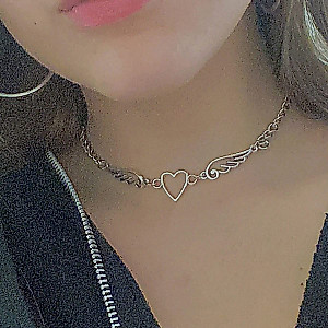 MGGFBLEY Indie Jewelry Y2k Jewelry Grunge Aesthetic Chains Goth Accessories Punk Emo Alt Cyber Y2k Necklace Choker for Women