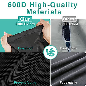 Rowing Machine Cover, Durable 600d Oxford Fabric Sports Rowing Machine Protective Covers with Zip and Drawstring,Waterproof,Dustproof and Breathable,Black,83" Lx24 Wx22”H