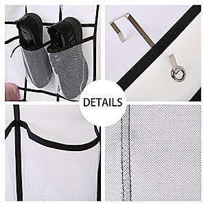 Uzifa Over The Door Hanging Organizer- 28 Mesh Pockets Large Hanging Rack Holder for Closet Doors, Shoes, Sneakers & Home Accessories