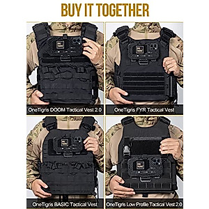 OneTigris Tactical Vest Phone Holder, Universal Chest Cell Phone Board Plate Carrier Phone Mount for Screen Size 4.7"-6.7"