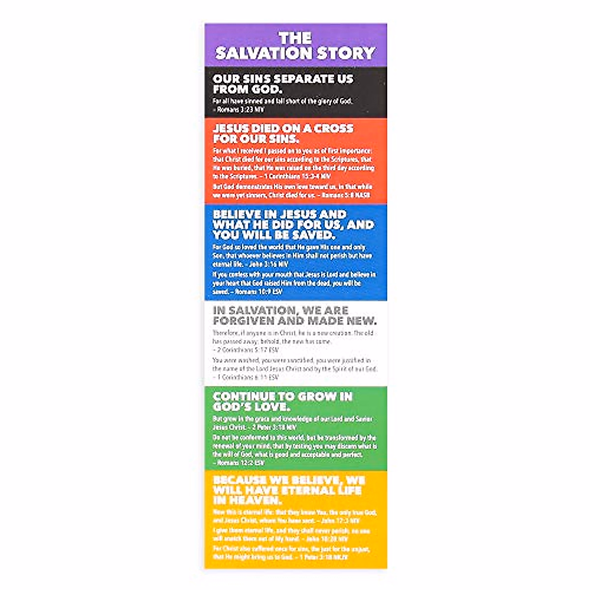 The Salvation Story Bookmarks, 2 x 6 inches, 25 Bookmarks
