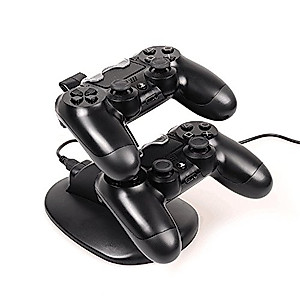 PS4 Controller Charger, Dual USB Fast Charger Charging Station Stand for Sony PlayStation 4/PS4/PS4 Pro/PS4 Slim Controller