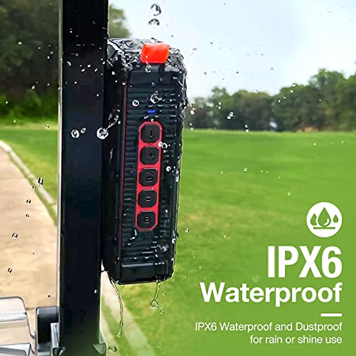 Pro Portable Magnetic Bluetooth Golf Speaker Wireless Waterproof IPX6/Shockproof 3rd Generation Magnetic Golf Speakers for Golf Cart 20Hour Playtime Golf Accessories Golf Gifts(TWS & SD Card function)