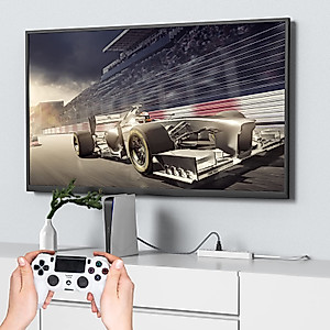 AC Power Cord 30FT(1 Pack), 2 Prong TV Power Cord, Nylon Braid Cable Replacement for Xbox One S, Xbox One X, Xbox Series X, PS3, PS4, PS5, Compatible for Printer, Monitor, Sound Bar, Game Console