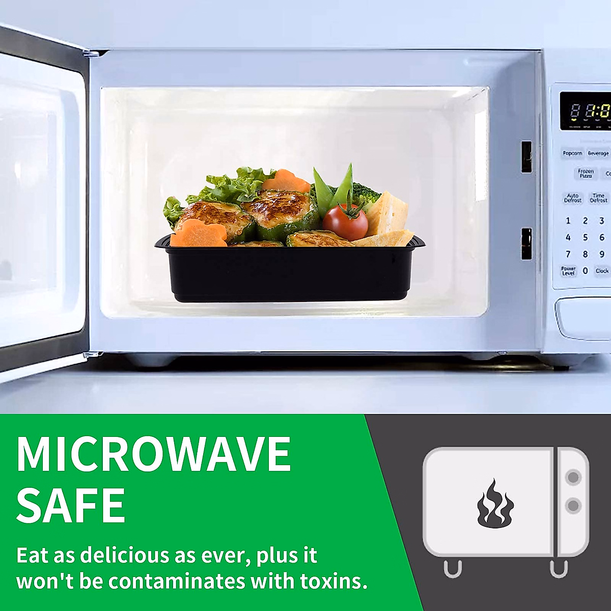 WGCC Meal Prep Containers, 32OZ 50 Pack Extra-thick Food Storage Containers with Lids, Plastic Microwavable Bento Box Reusable Storage Lunch Boxes BPA Free, Stackable, Dishwasher/Freezer Safe