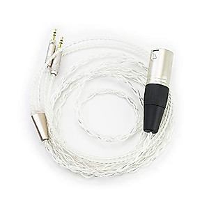 NewFantasia 4-pin XLR Balanced Male HiFi Cable Compatible with Audio-Technica ATH-R70x Professional Headphone Silver Plated Audio Upgrade Cable