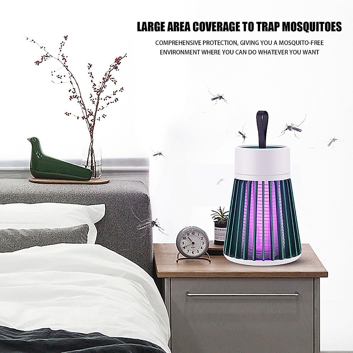 Blarie 4 Pcs Ozzie Mozzie Pro Zapper 2024 Portable Lamp for Camping, Indoors & Outdoors, High Capacity, Integrated Light, Effective Around You