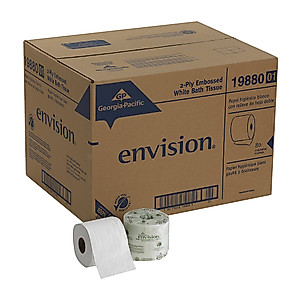 Envision 1988001 Bathroom Tissue, 550 Sheets/roll, 80 Rolls/Carton