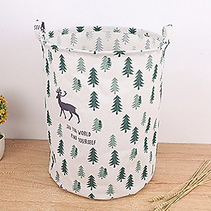 ZLOLIA Fabric Storage Baskets for Shelves, Collapsible Organizer Bin with Handle for Towels, Toys, Clothes, Kids Room, Nursery