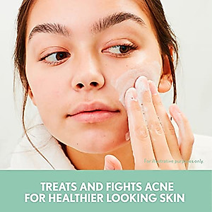 Aveeno Clear Complexion Foaming Oil-Free Facial Cleanser with Soy Extract & 0.5% Salicylic Acid, Acne Treatment Face Wash for Acne-Prone Skin, Sulfate-Free & Hypoallergenic, 6 fl. oz