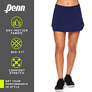 PENN Women's Spike Athletic Mini Skort for Performance Training Tennis Golf & Running - Medieval Blue, Large