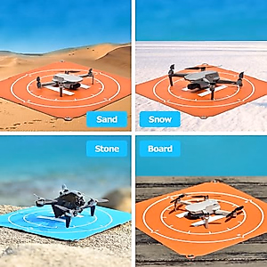 DJI Mini 4 Pro Foldable Landing Mat, Waterproof Helipad for DJI Mini 4 Pro, Air 3, Mini 3, Mavic 2 Pro, FPV (20inch)