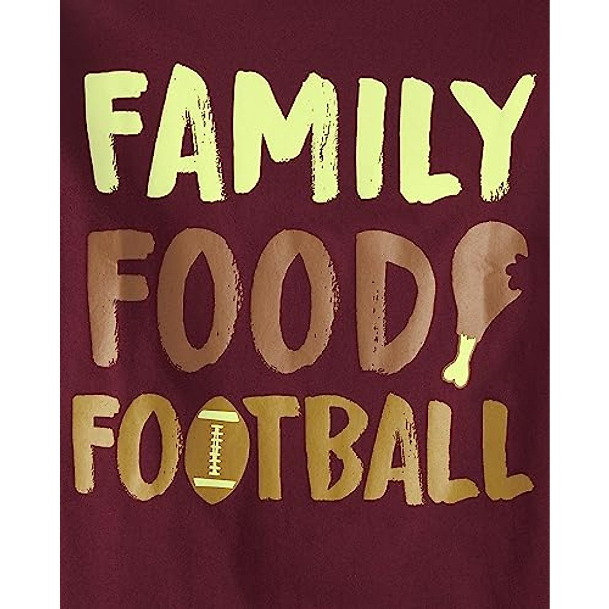 The Children's Place Boys All Holidays Long Sleeve Graphic T-Shirts Thanksgiving Fam Food Fball Small