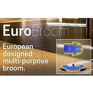 Euro Café Broom - European-Style Sweeper for Hardwood Floors, Linoleum and Vinyl, Ideal for Home, Kitchen, and Office