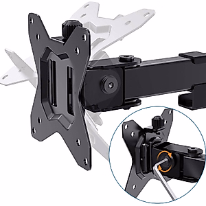 HUANUO 32 inches Dual Monitor Stand up to 17.6lbs per Arm, High-Grade Aluminum Free-Standing Dual Monitor Mount for 2 Screens. Fully Adjustable Dual Monitor Stand for Desk with Tilt, Swivel, Rotation