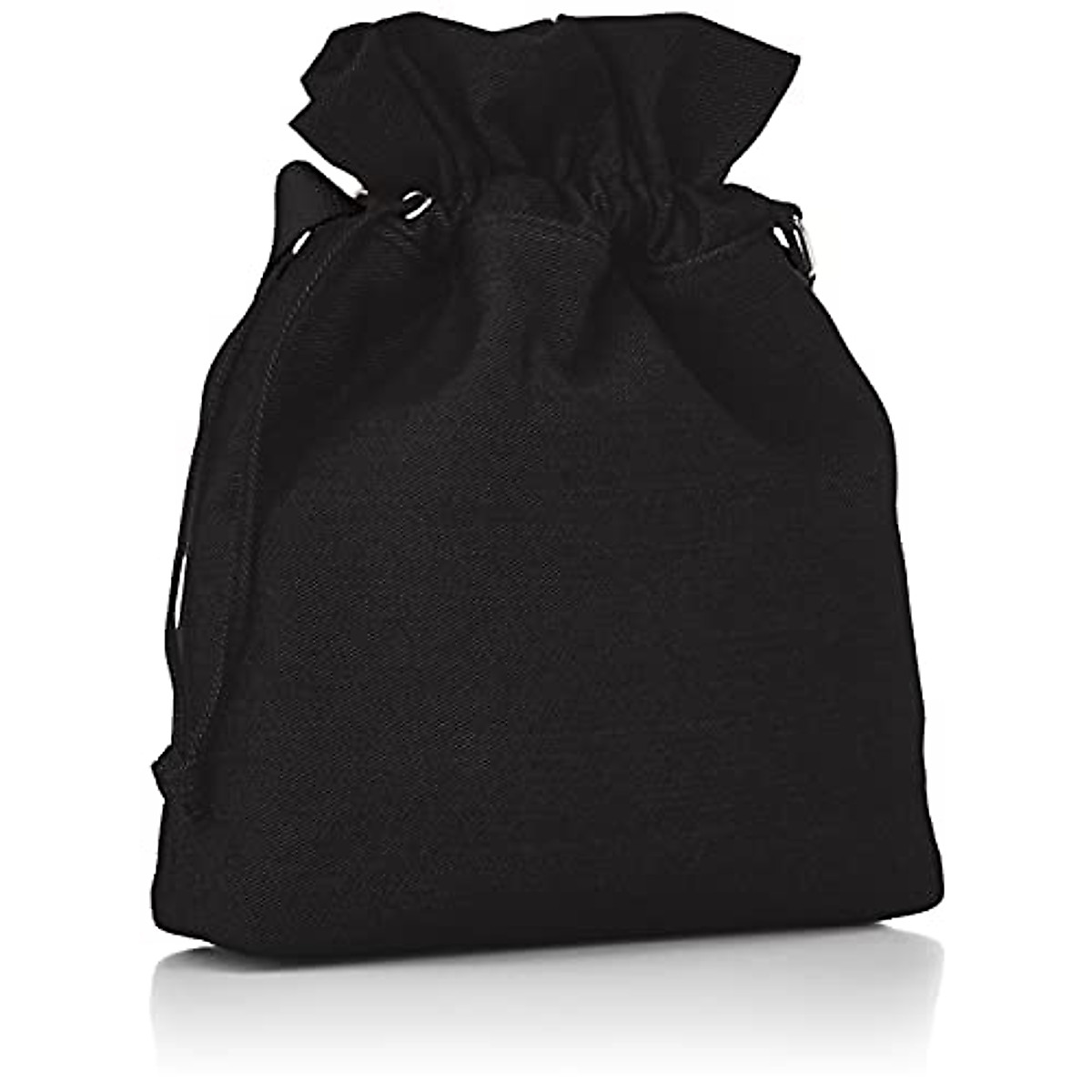 Kangol Shoulder Bag, Thick Cotton Canvas, Drawstring Bag, Black