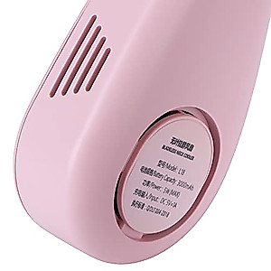 Neck Fan,Pink Adjustable Hanging Neck Fan Portable Mini USB Electric Fan for Outdoor Home