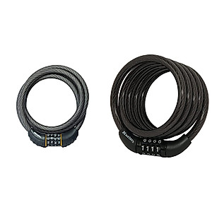 Master Lock Cable Lock, Set Your Own Combination Bike Lock, 6 ft. Long, 8122D, Black & Bike Lock Cable, Combination Bicycle Lock, Cable Lock for Outdoor Equipment, 8143D
