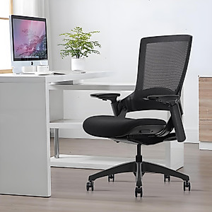 CLATINA Ergonomic High Swivel Executive Chair with Adjustable Height 3D Arm Rest Lumbar Support and Mesh Back for Home Office Black BIFMA Certification No. 5.1