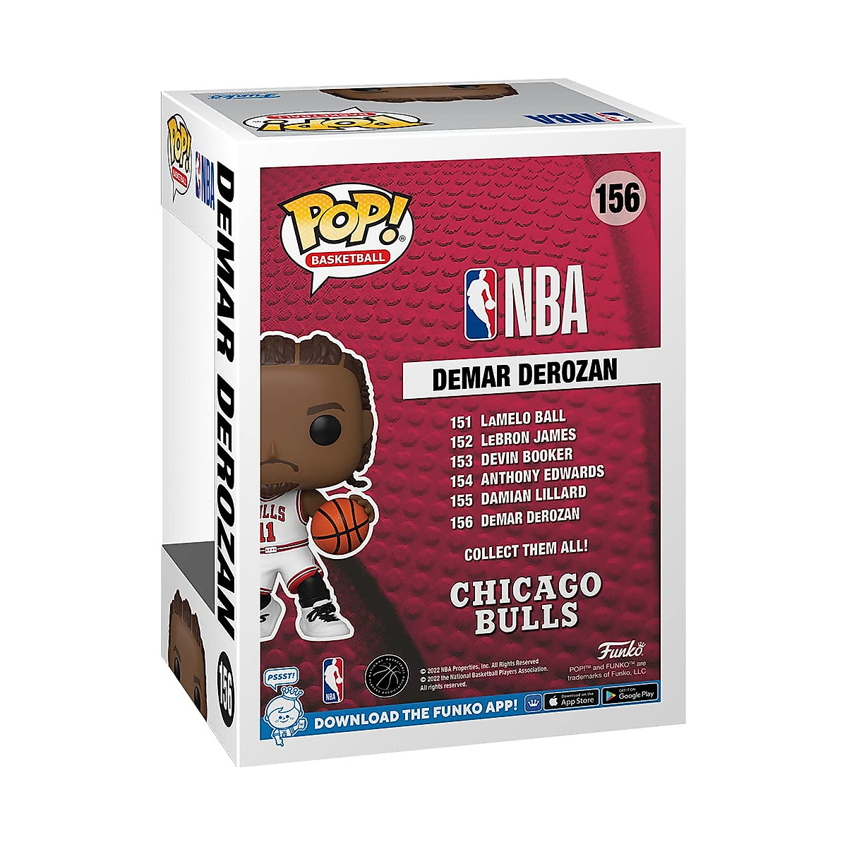Funko Pop NBA: Chicago Bulls - DeMar Demar DeRozan - Collectable Vinyl Figure - Gift Idea - Official Merchandise - Toys for Kids & Adults - Sports Fans - Model Figure for Collectors and Display