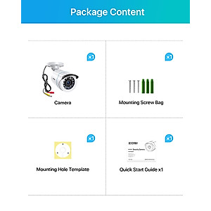 ZOSI 2.0MP FHD 1080p Security Camera Outdoor/Indoor (Hybrid 4-in-1 HD-CVI/TVI/AHD/960H Analog CVBS),24PCS LEDs,80ft Night Vision,Weatherproof Surveillance CCTV Bullet Camera