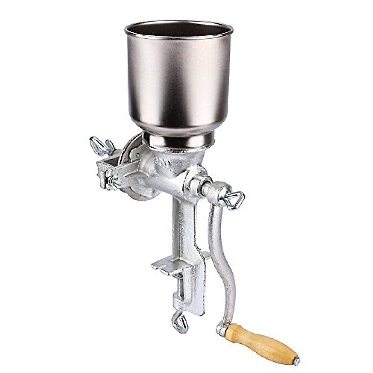 Ejoyous Hand Crank Grain Mill, Table Clamp Manual Corn Grain Grinder Cast Iron Mill Grinder for Grinding Nut Spice Wheat Coffee Home Kitchen Commercial Use