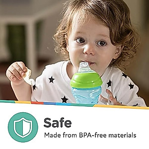 Nuby Clik-It Soft Spout No-Spill Easy Grip Sippy Cup for Girls - 3 Count (Pack of 1) 10 Oz - 6+ Months