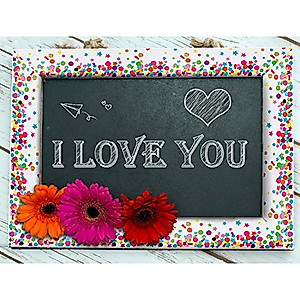 49 Feet Bulletin Board Borders School Themed Decorative Stickers Confetti Teaching Press Border for School Classroom Display Decoration (Color 2)