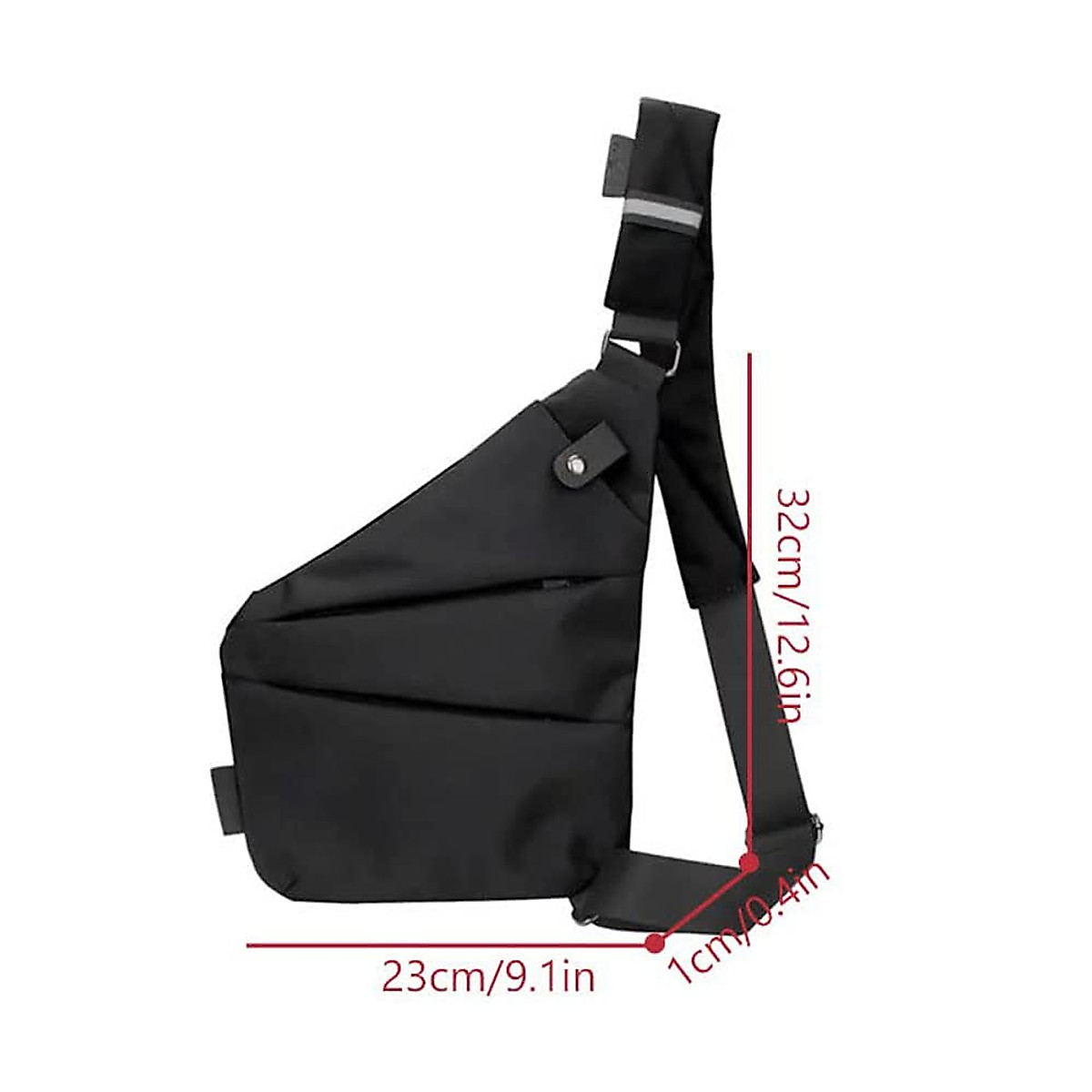 LELEBEAR Personal Flex Bag, Anti-Thief Crossbody Personal Pocket Bag, Side Crossbody Backpack for Outdoor (Right-Dark Red)