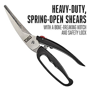 Weston 10-Piece Game Processing Knife Kit, 8" Butcher, 6" Cleaver, 5.3" Fillet, and 4.2" Skinning Knives, Adjustable 12.25" Butcher Saw, Sharpener, Shears & Storage Case, Stainless Steel (83-7001-W)