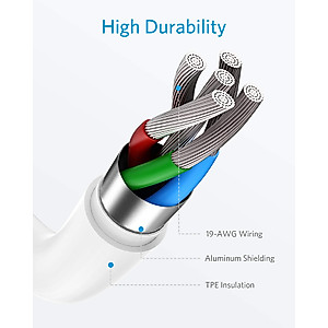 Anker USB C to Lightning Cable, Powerline II [10ft, 2-Pack, MFi Certified] Extra Long Charging Cord for iPhone 13 13 Pro 12 Pro Max 12 11 X XS XR 8 Plus, AirPods Pro, Supports Power Delivery (White)