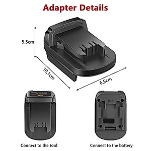 KUNLUN DL18ML Battery Converter for Dewalt to Milwaukee Battery Adapter, Convert for Dewalt 20V Battery to Milwaukee M18 18V Battery for Milwaukee Cordless Tools(Bare Adapter Only)