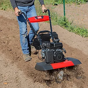 Toro Compact Front Tine Tiller, 99cc 4-Cycle Engine, 11, 16 or 21 Inch Adjustable Tilling Width, 11" Max Tilling Depth, Removable Side Shields, Model: 58604