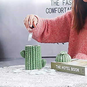 Ceramic Relief Cactus Shape Candy Dish Snack Food Storage Jar with Lid