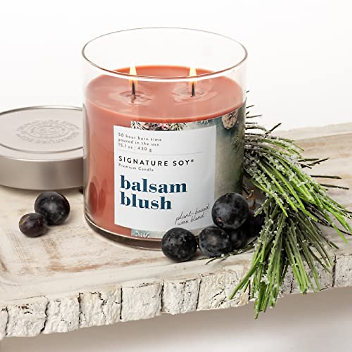 Signature Soy Lidded Balsam Blush Scented Candle, Large Jar