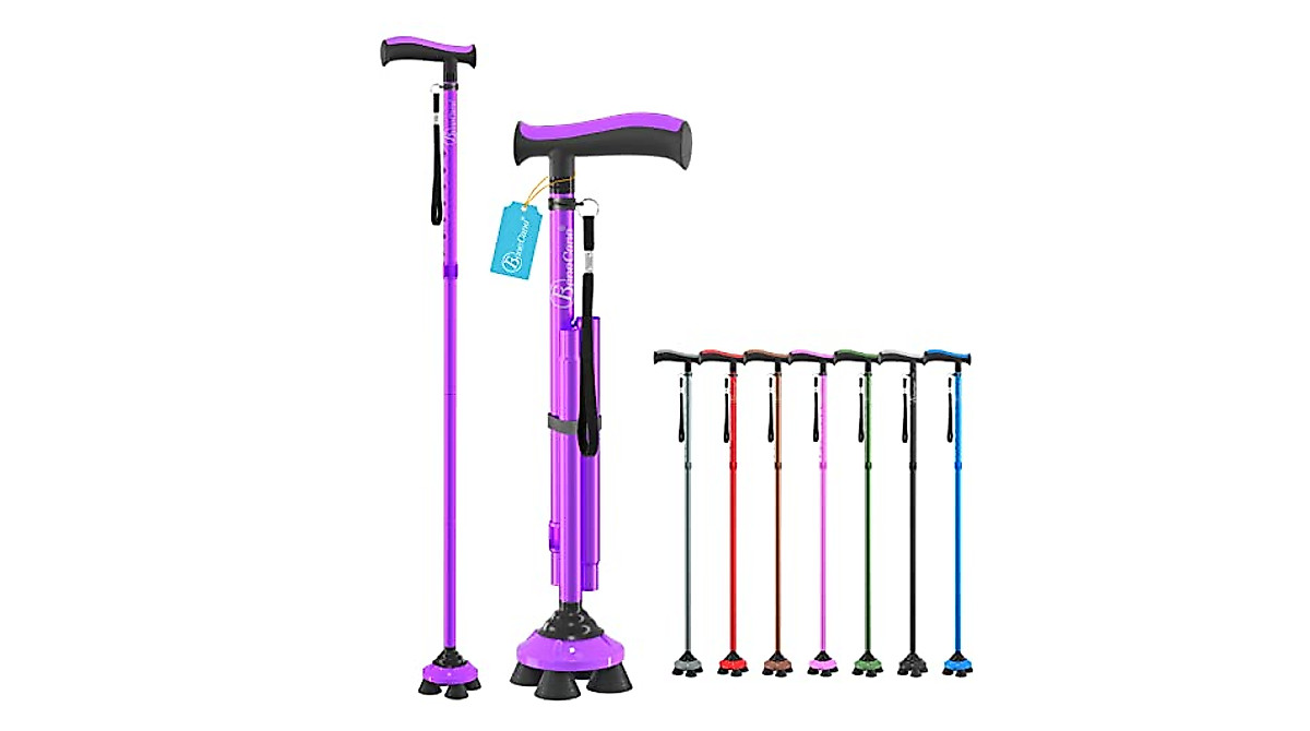 BeneCane Adjustable Walking Cane for Seniors - Purple