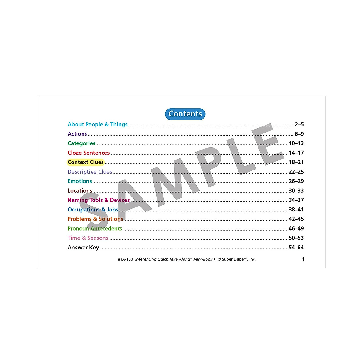 Super Duper Publications | Inferencing Quick Take Along® | Educational Learning Resources for Children