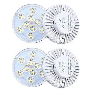 Bonlux Gx53 LED Bulb 5W, Gx53 LED Light Bulb Warm White Gx53 Under Cabinet Lights Gx53 LED Puck Light for Cabinet, Ceiling Lighting, Showcase, Exhibition, Shop Showroom Lighting (Pack of 4)