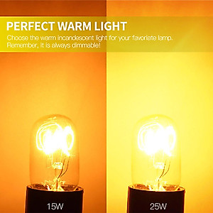 Betus Original Replacement Long Lasting 15 Watt Dimmable E12 Socket Warm White Household Salt Lamp Bulb Candle Warmers - Value Pack of 12