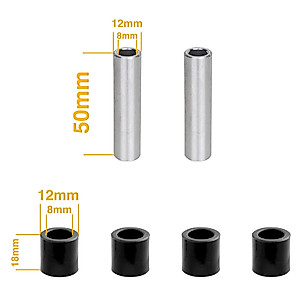 DNM Damping 3 System Mountain Bike Air Rear Shock Rebound/Lock Out/Air Pressure Adjustable AL 7005 Shark/AL 6061 Shock Body - Eye to Eye 190mm 7.48", Travel 50mm in Black