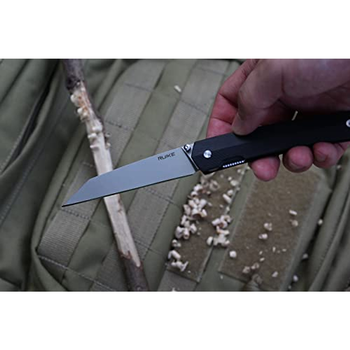 Ruike P865 Pocket Tactical Knife Folding knives 14c28n Stainless Steel Liner Lock Utility Camping Knife Survival 3.58inch Small Mini tool Knife EDC Tools Belt Clip for Men Gift
