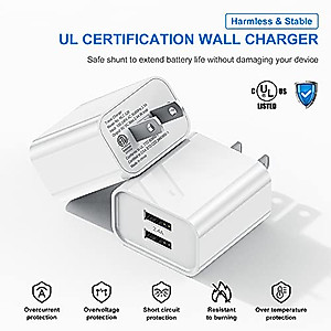 iPhone Charger and Wall Plug, [Apple MFi Certified] 2Pack 6ft Lightning Cable Cord with Fast Dual Port USB Charging Adapter Block Box for iPhone 14/13 Pro/12 Mini/11/XR/X/XS Max/8/7/6S Plus/SE/5C/iPad