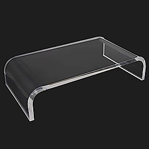 DYCacrlic Clear Acrylic Computer Monitor Stand, Heavy Duty Monitor Riser for Office Home Desktop Corner, Free Standing Lucite Monitor Stands for Laptop Screen Tablet TV Lcd, Desk Riser Leg Lift