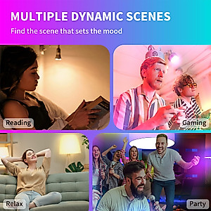 HISTAR Rechargeable Light Bulbs for Sconce and Lamp with Remote, RGB, Timer, Dimmable, E26 Battery Operated Light Bulb, 3 Color Temperature, 2Pack