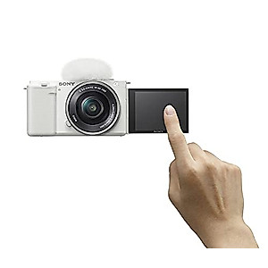Sony Alpha ZV-E10 - APS-C Interchangeable Lens Mirrorless Vlog Camera Kit - White (Renewed)