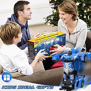 Britik Transform Remote Control Car Toy for Kids 4 5 6 7 8, Remote Control Car for Boys 4-7, Transform Cars for Boys 4-6, Toy Car 5 Year Old Boy, Toys for 3 4 5 6 7 8 9 10 11 12 Years Old Boy