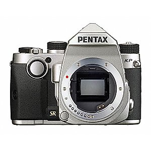 Pentax KP Silver Body 24.32 Ultra-Compact Weatherproof DSLR with 3" LCD, (Silver)