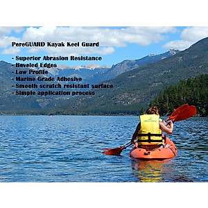 PereGuard Kayak Keel Guard 2" Width Black (14 feet) Kayak Canoe Protective Guard Abrasion Resistance